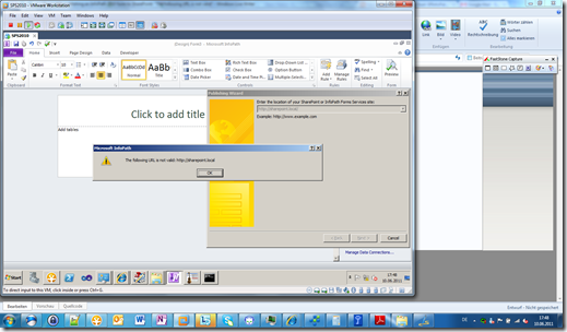 Error While Publishing An Infopath 2010 Form To Sharepoint The Following Url Is Not Valid
