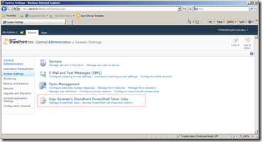 SharePoint PowerShell Timer Jobs: Run PowerShell scripts in SharePoint Timer Service context ...