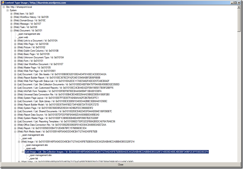 Powershell Tool To Enumerate The Content Type Usage In Sharepoint 2010 6359