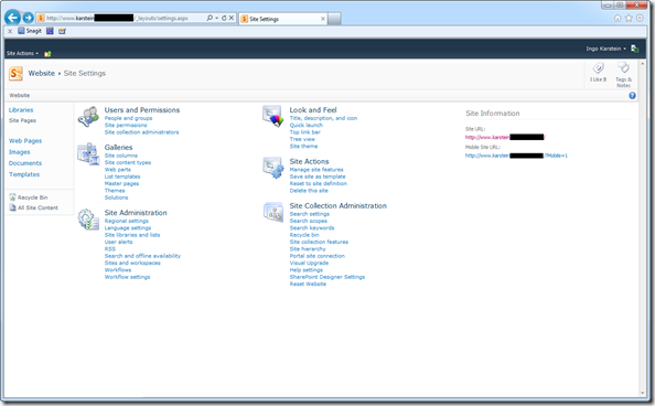 Access Site Collection Settings of a SharePoint Online site. | Ingo ...