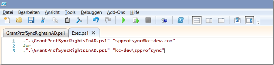 Set Profile Synchronization Account Rights In Ad Using Powershell